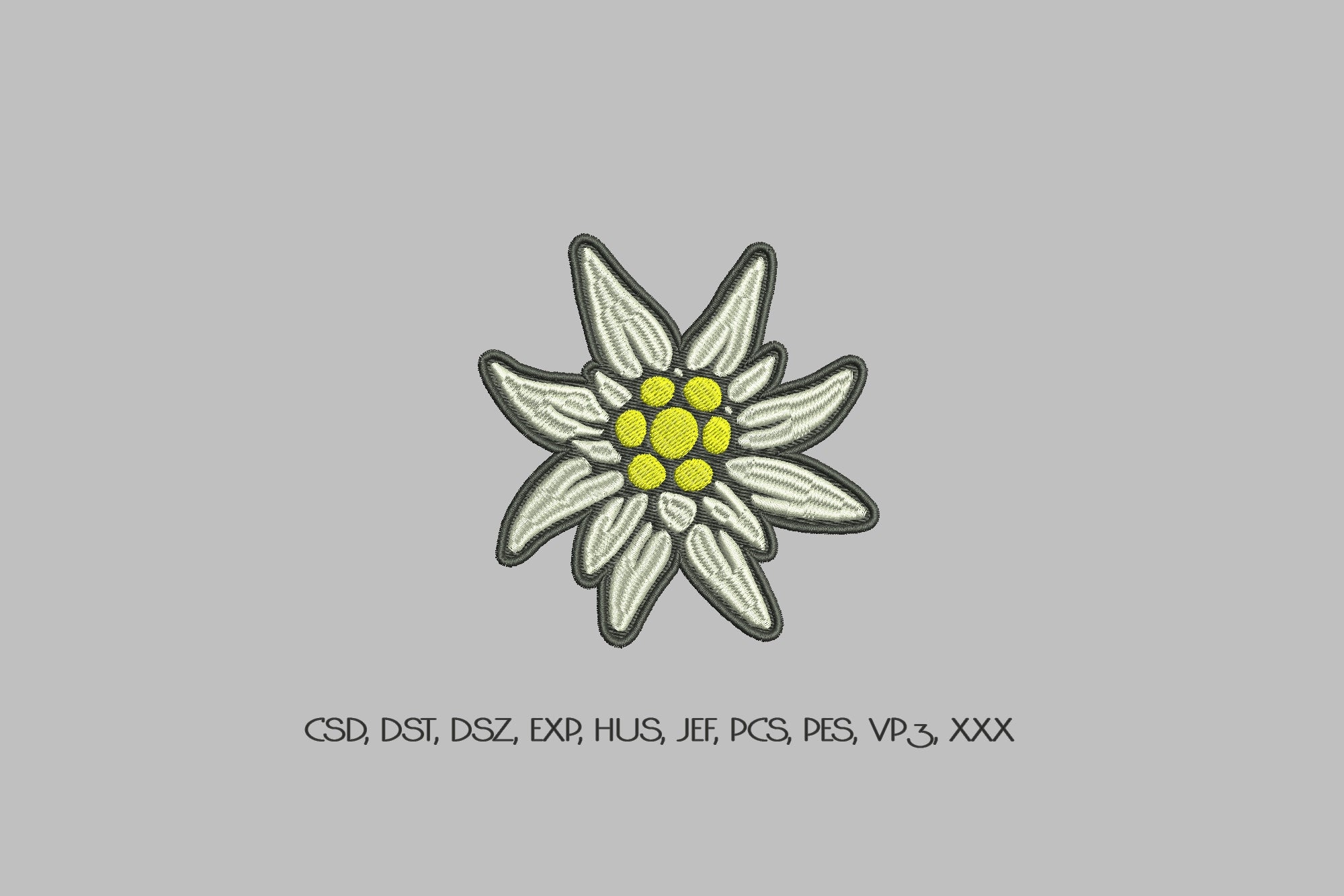 Edelweiss Machine Embroidery Design Embroidery Patch Instant - Etsy