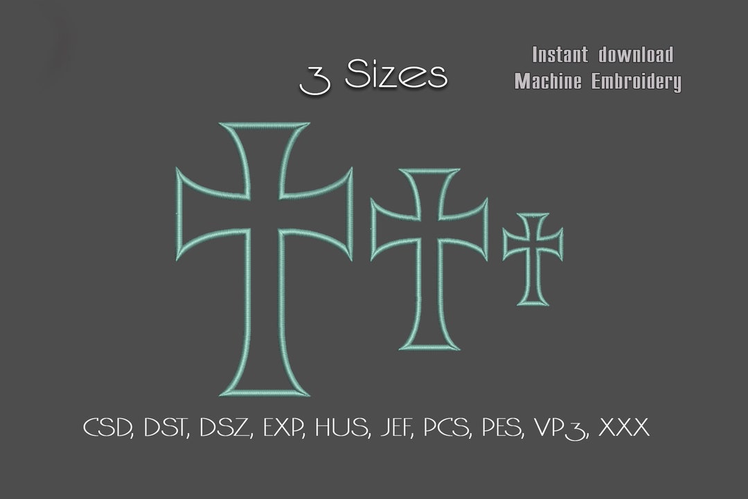 Cross Embroidery Design, Christening Embroidery, Religious Cross ...