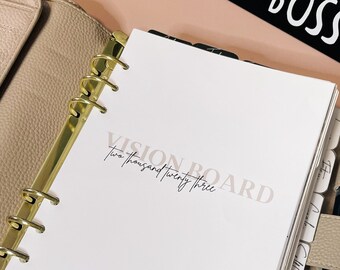 Vision Board A5 Printed Planner Insert Template A5 Planner Refill - Etsy
