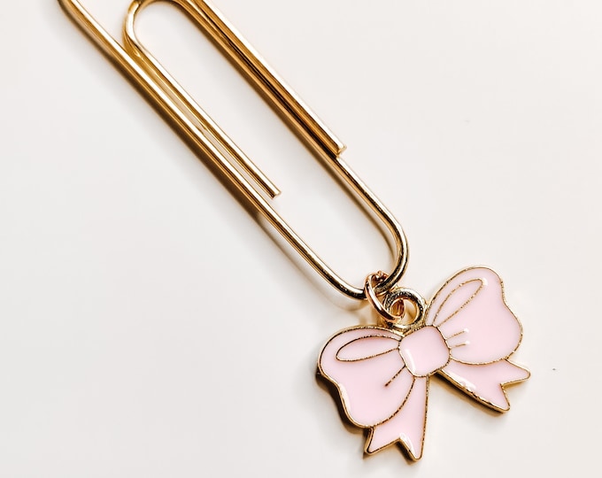 Luxury Pink Bow Planner Clip Girl for Boss Lady Planners Diary - Etsy