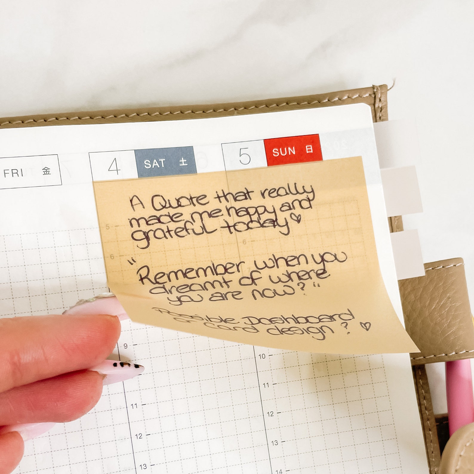TRANSPARENT STICKY NOTES | Rosey Blush | 50 Sheets | Memo Pad | A5 A6 ...