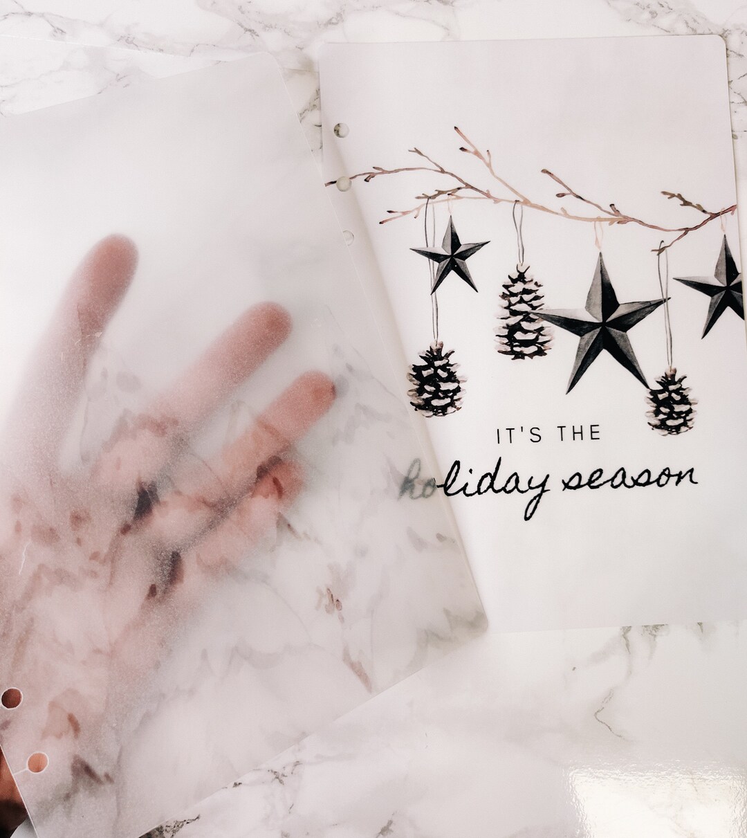 Christmas Winter Holiday Theme Planner Dashboard-laminated-vellum Sizes ...