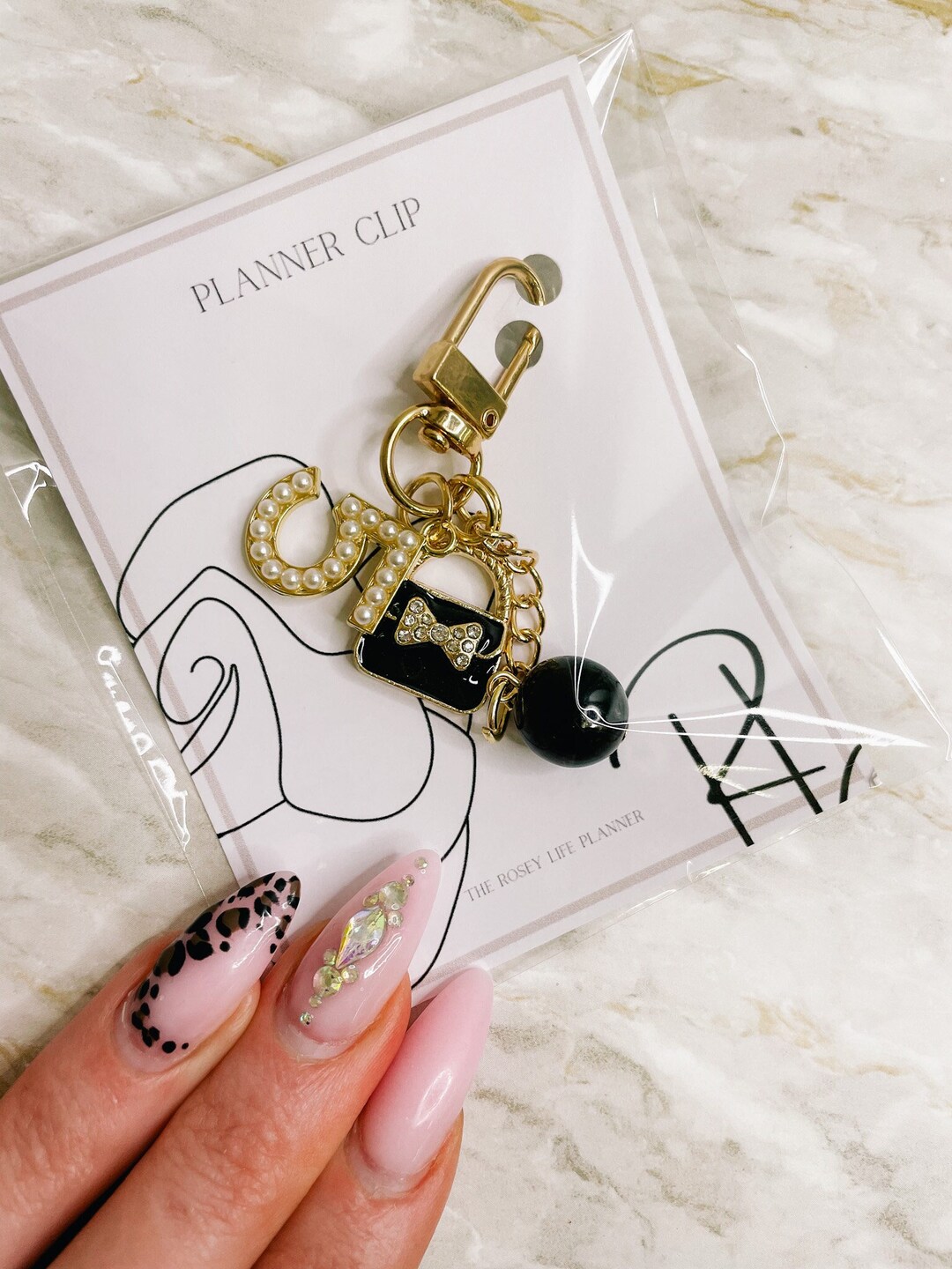 PLANNER CHARM Gold With Clamp for Attaching Metal Brooch - Etsy
