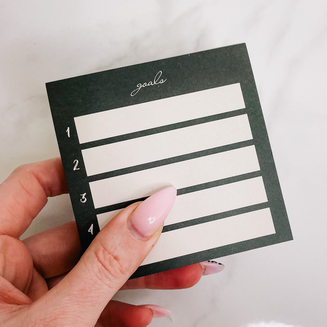 GOALS NOTE PAD | Memo Pad | Lined to Do List Tear off | Writing Pad ...