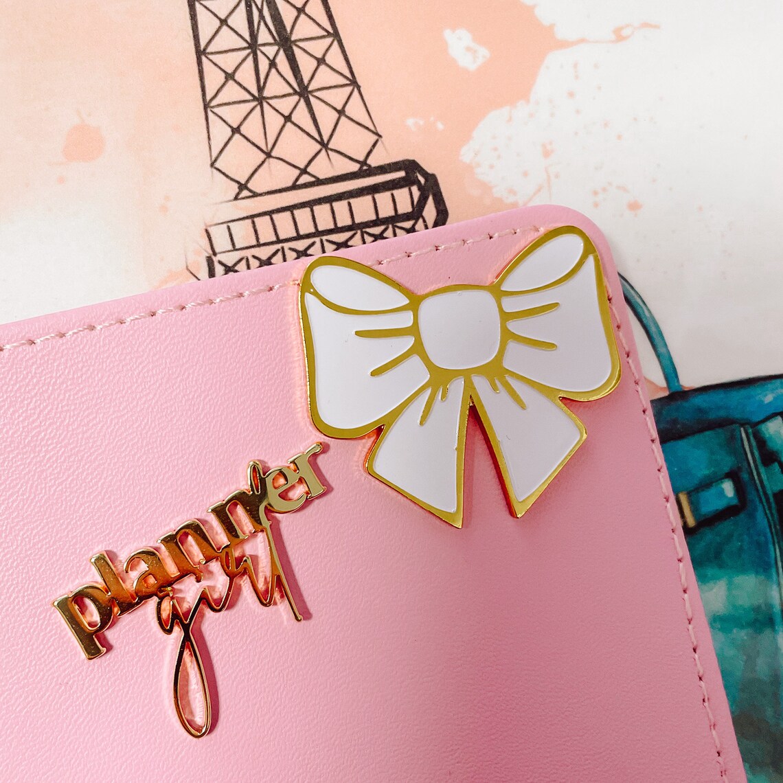 PLANNER MAGNETIC CHARM | Gold & Silver Enamel Pin | Metal | Brooch ...