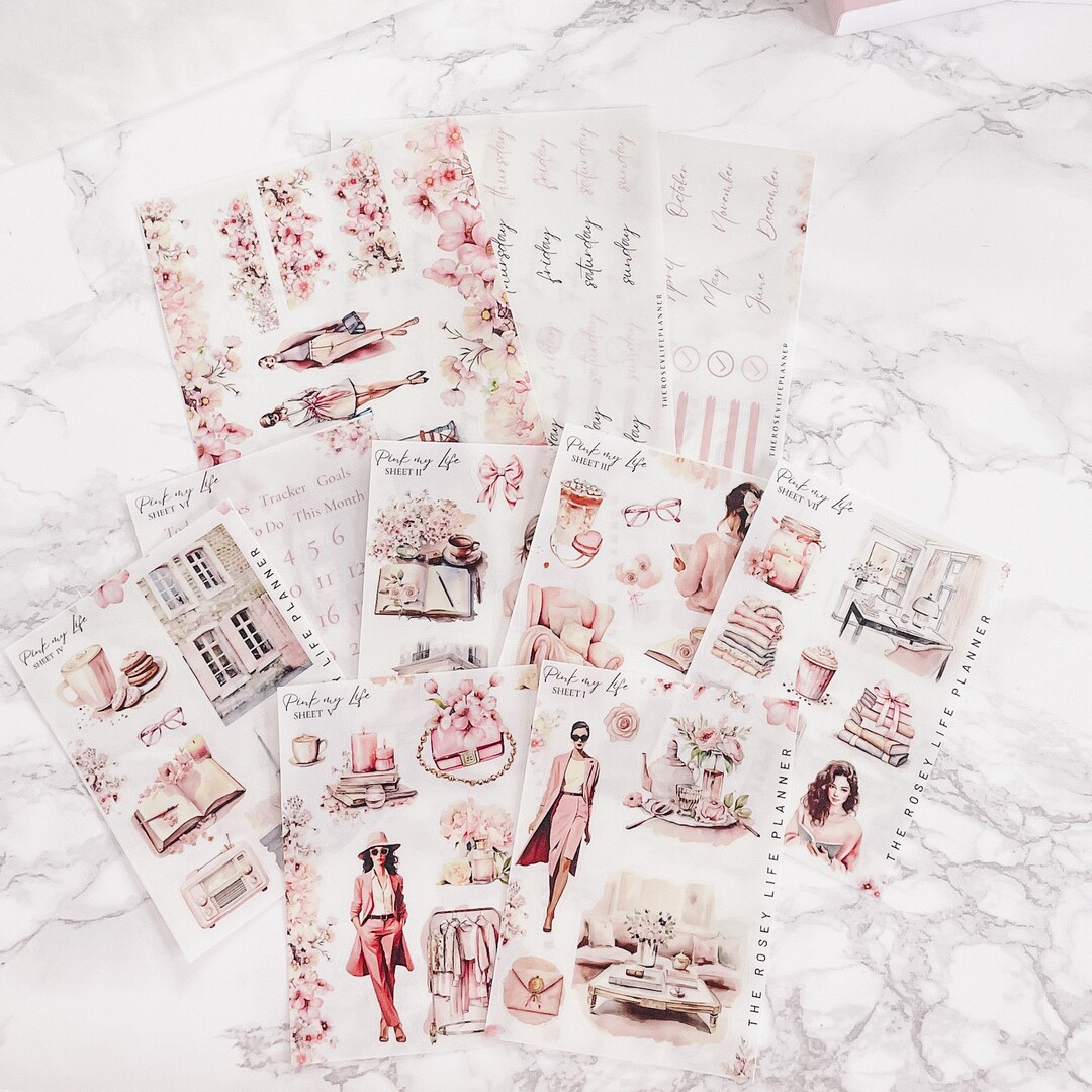 PLANNER STICKERS | Pink My Life Collection | Planner Deco Stickers | Gm ...
