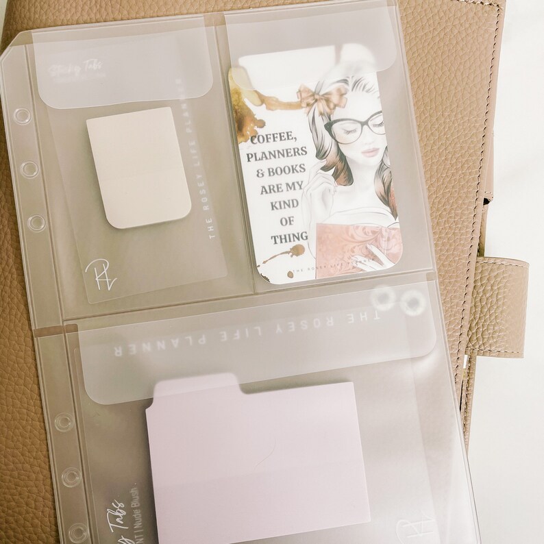 PLANNER POCKET | A5 Size | Frosted Transparent | Planner Storage for ...