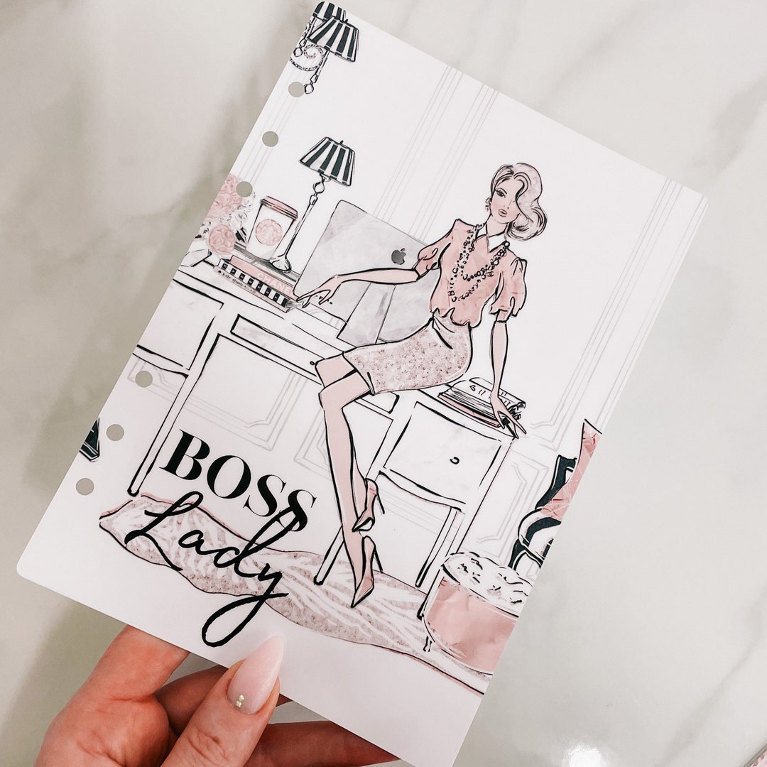 PLANNER DASHBOARD Fashion Boss Lady Theme Motivational Gm Mm A5 A6 B6 ...