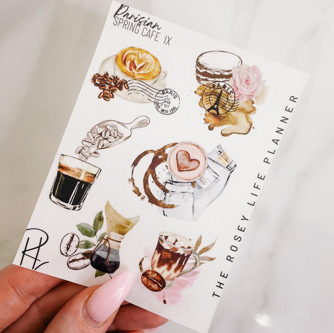 PLANNER STICKERS | Parisian Spring Cafe IX | Planner Deco Stickers | Gm ...