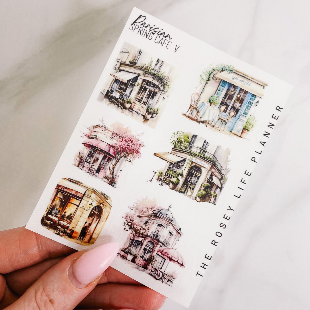 PLANNER STICKERS | Parisian Spring Cafe V | Planner Deco Stickers | Gm ...