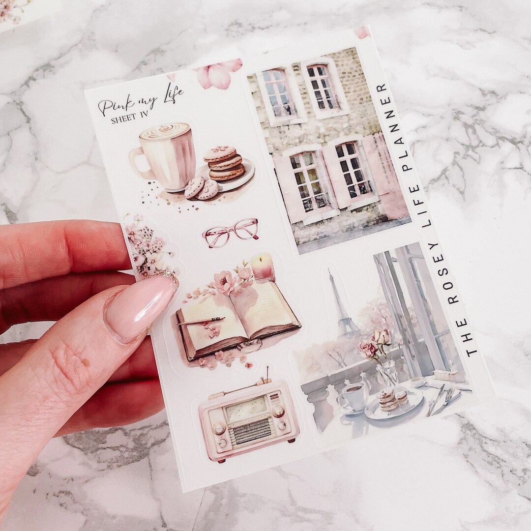 PLANNER STICKERS | Pink My Life 4 | Planner Deco Stickers | Gm Mm | A5 ...