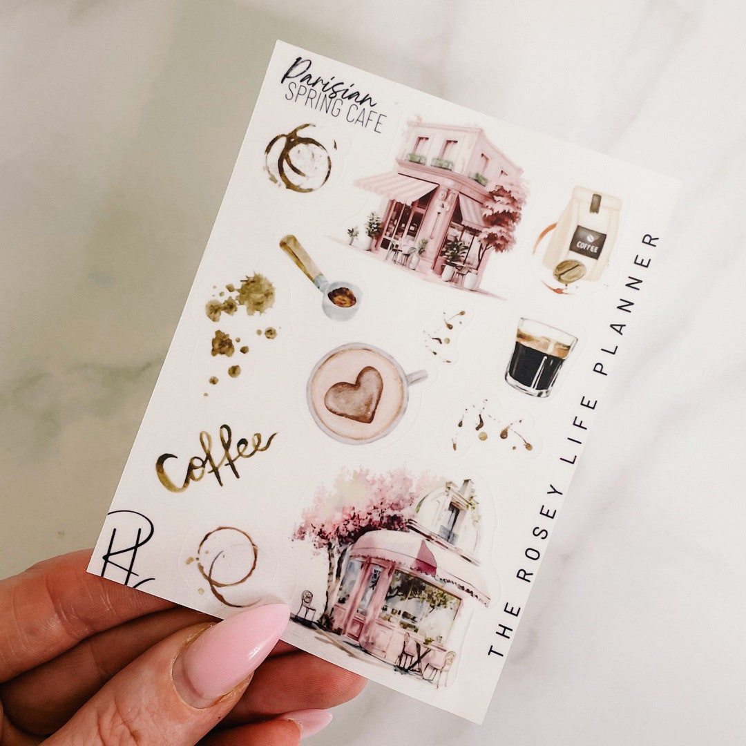 PLANNER STICKERS | Parisian Spring Cafe I | Planner Deco Stickers | Gm ...