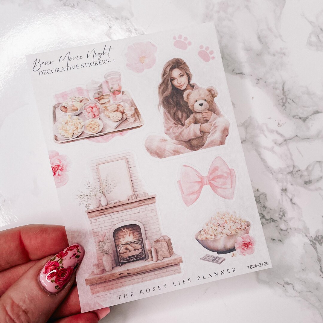 Bear Box | Sticker Sheet | Cute Bear | Deco Sticker Sheet | Gm Mm | A5 ...