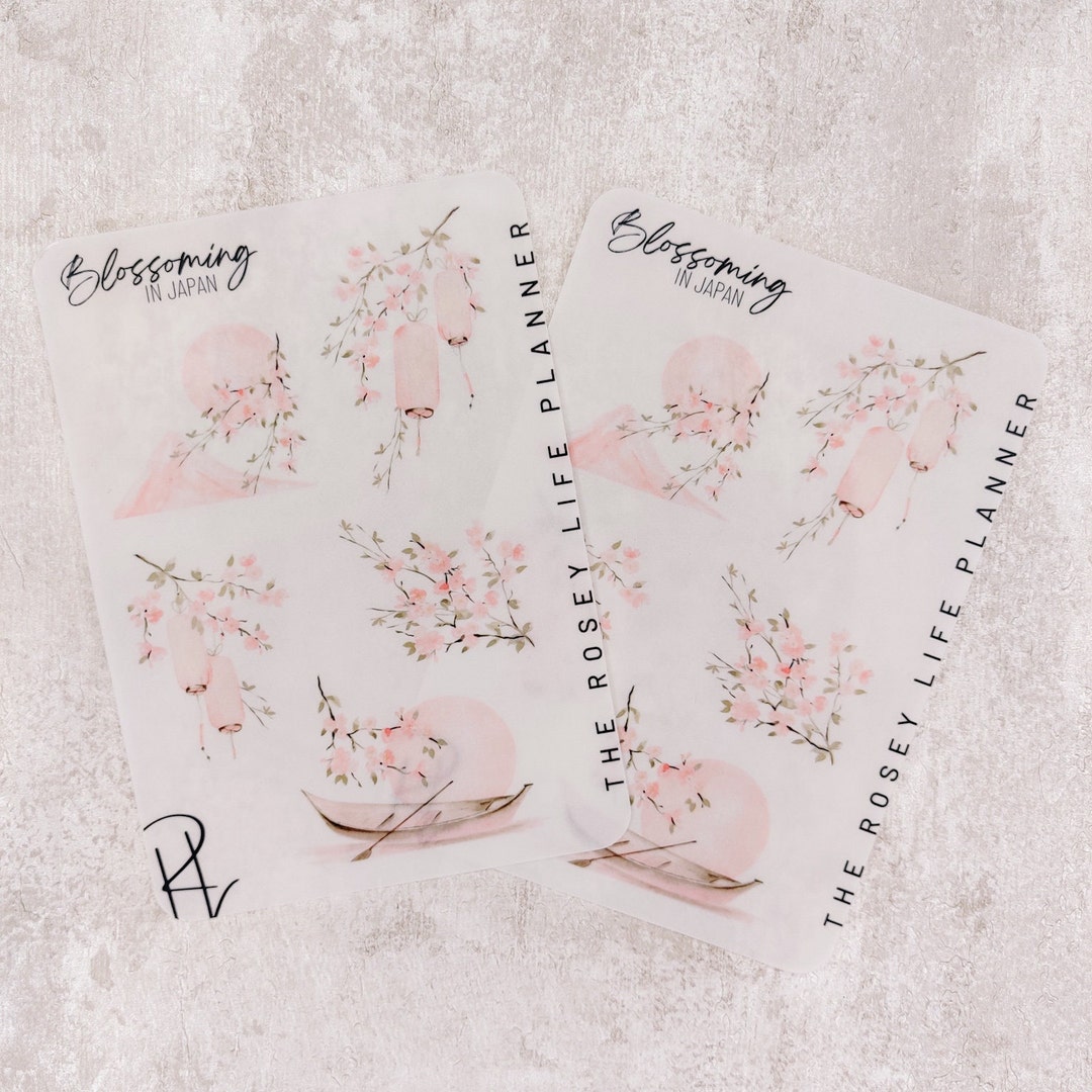PLANNER STICKERS Sheet Sakura Japan Decorative Gm Mm A5 A6 B6 Personal ...