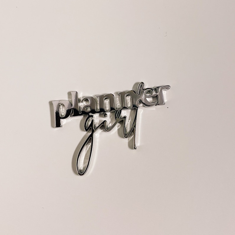 PLANNER MAGNETIC CHARM | Gold & Silver Enamel Pin | Metal | Brooch ...