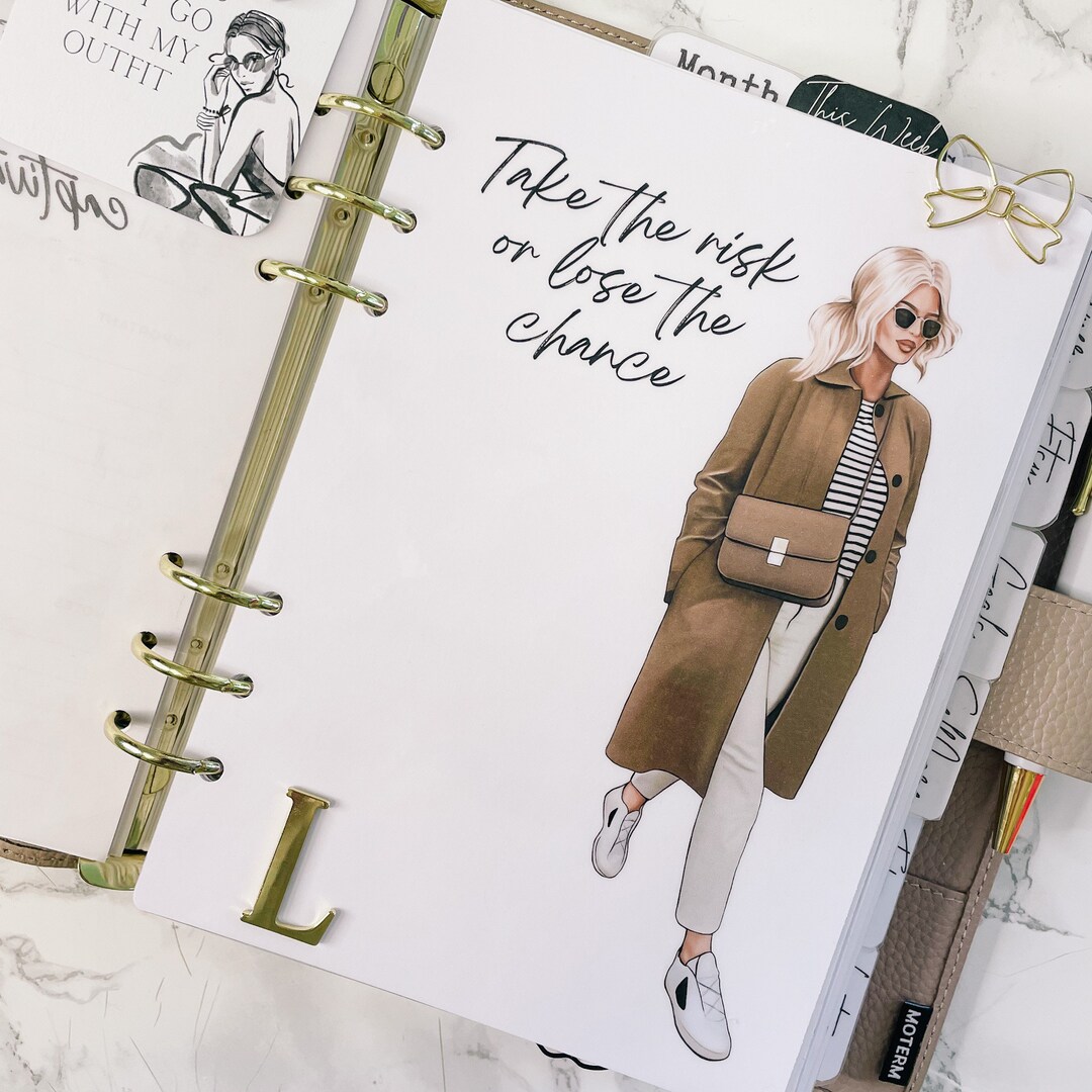 PLANNER DASHBOARD Boss Lady Motivational Fashion Insert Gm Mm A5 A6 B6 ...