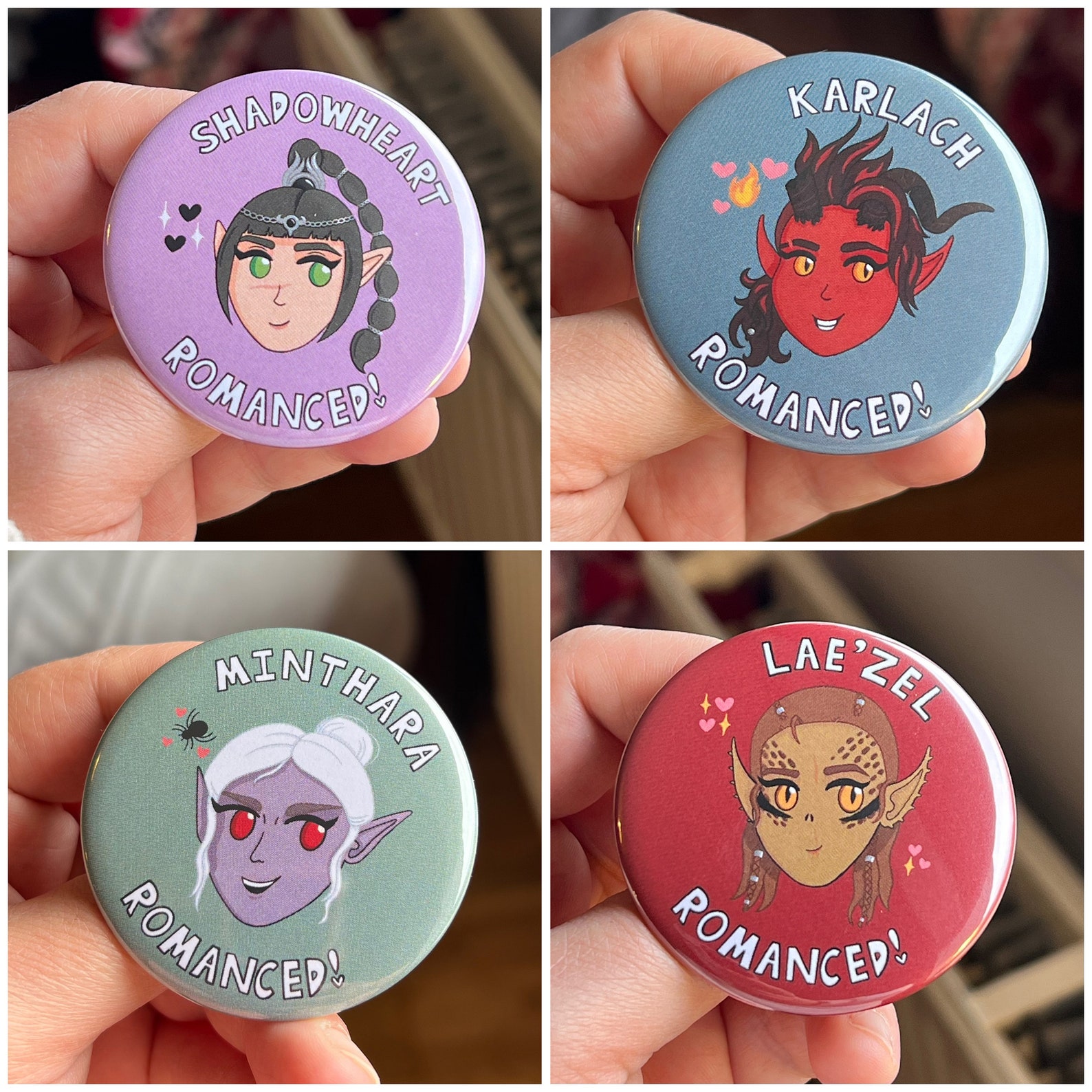 BG3 Romance Companion Badges , 58mm Big Badges , Astarion, Wyll ...