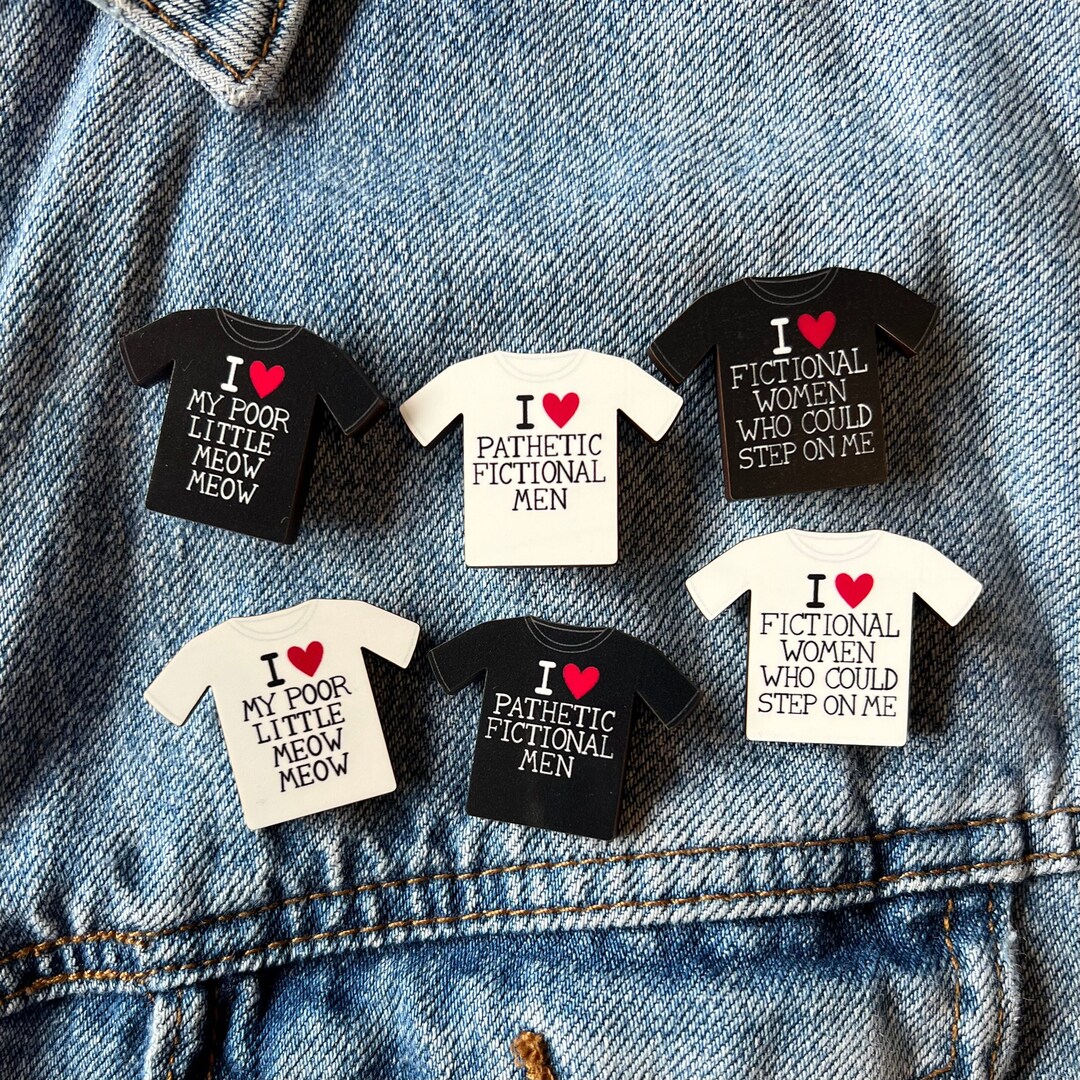 CLEARANCE , I Love My Fave Character , Individual Wooden Pin , for Your ...
