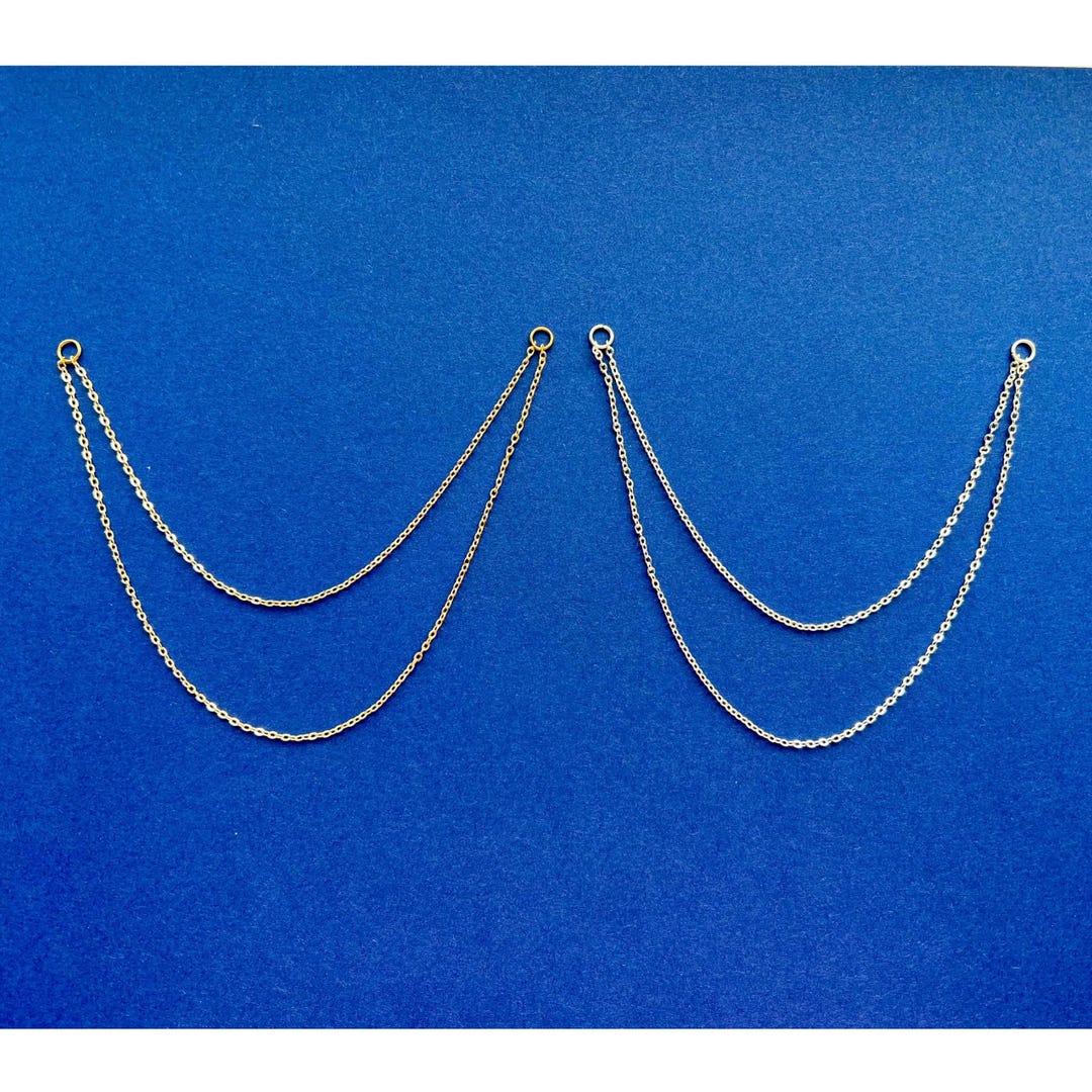 Collar Pin Chain , in Gold or Silver , Compatible With ANY Pins ...