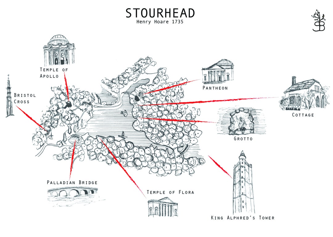 Stourhead Map - Etsy