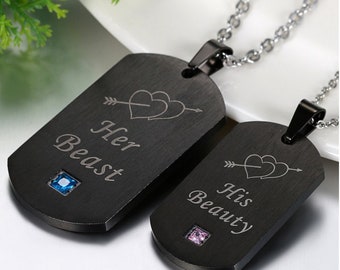 Couples dog tag | Etsy
