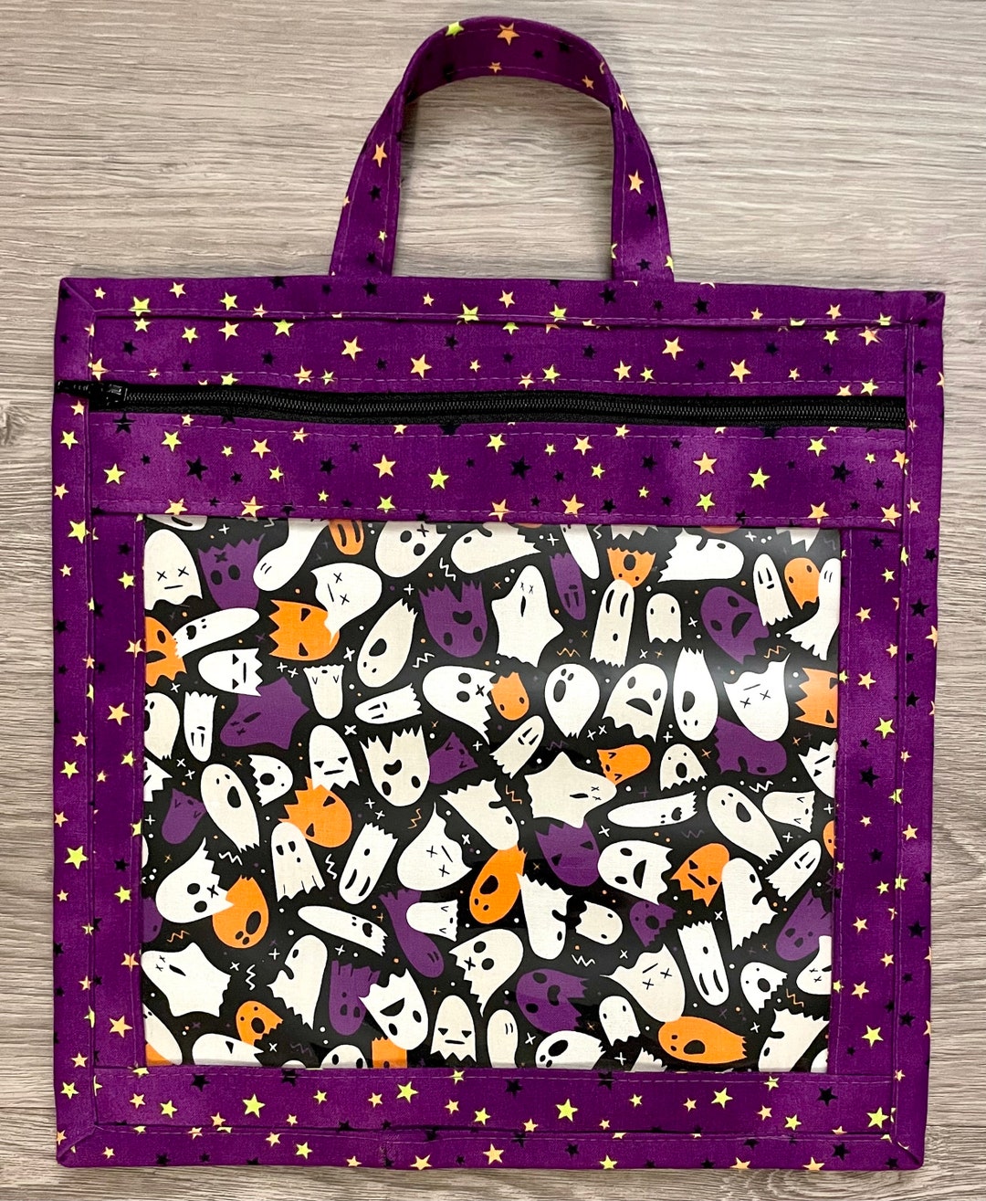 11”x11” Project Bag and Floss Bobbin Organizer With Handle, Zipper ...