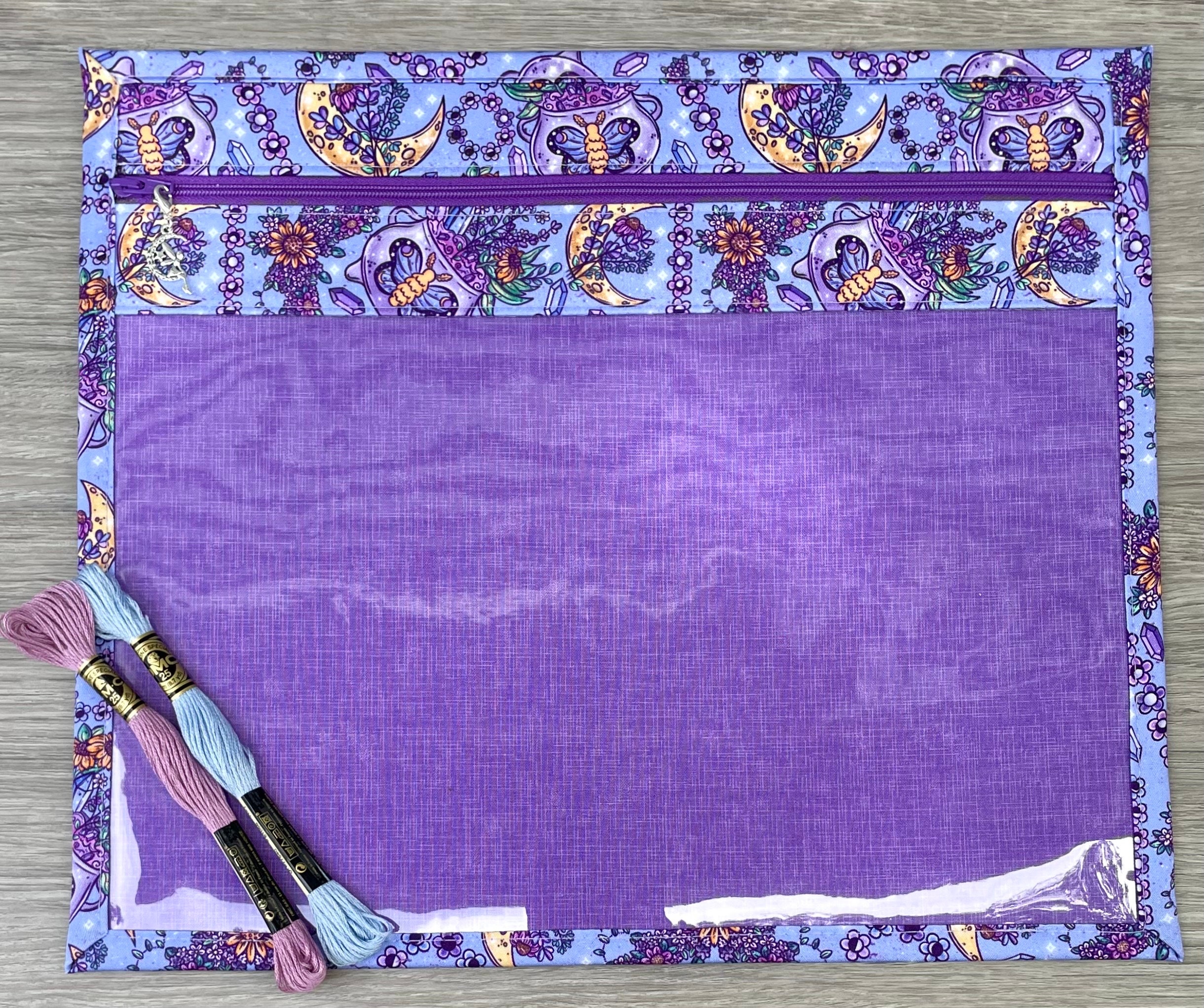 Project Bag for Cross Stitch, Needlepoint, Embroidery, Vinyl Front ...