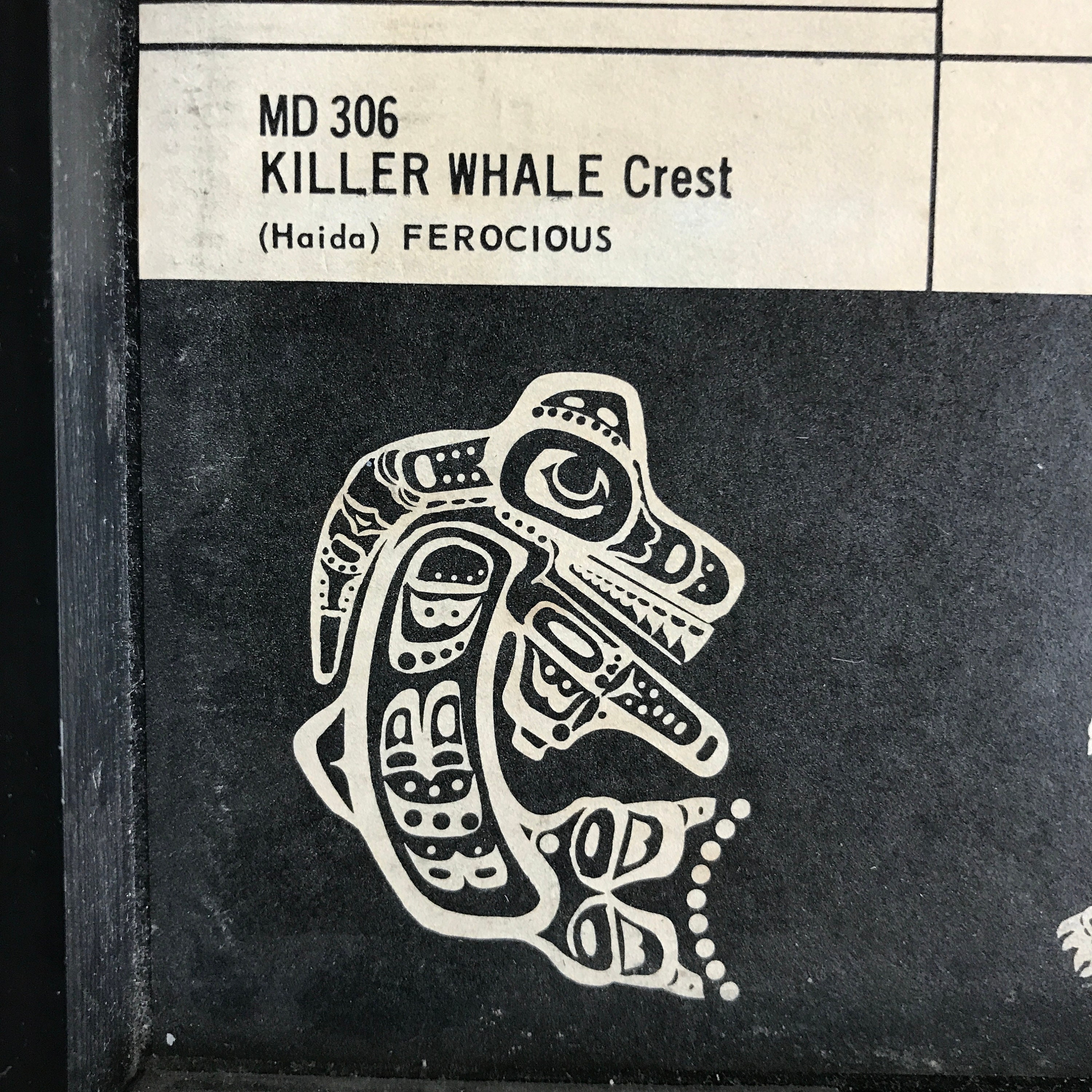 Vintage Killer Whale Crest Acid Etched Copper Picture by Bernhard Rohne ...