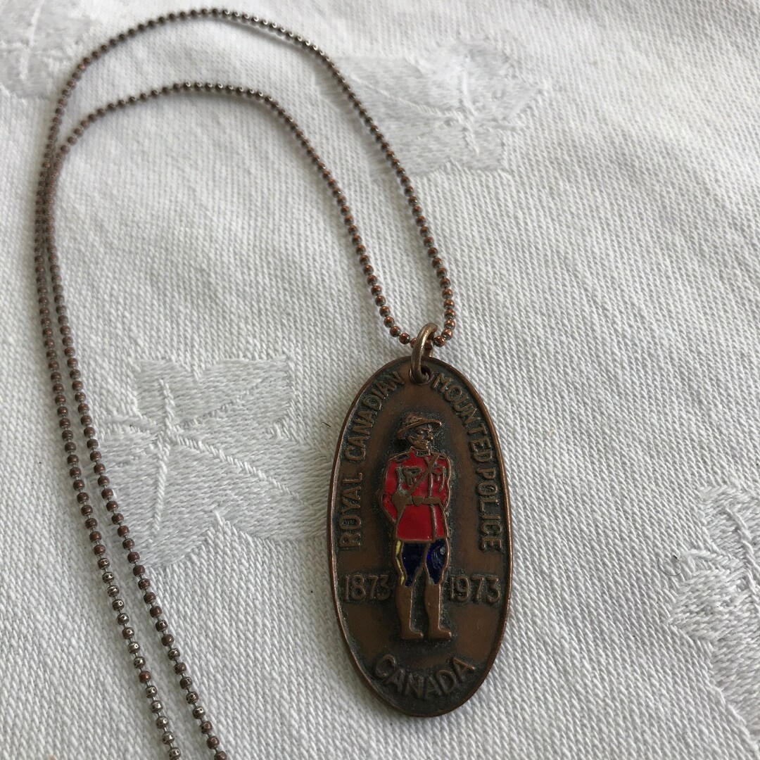 Vintage 1973 RCMP Commemorative Centenary Pendant Neckace - Etsy
