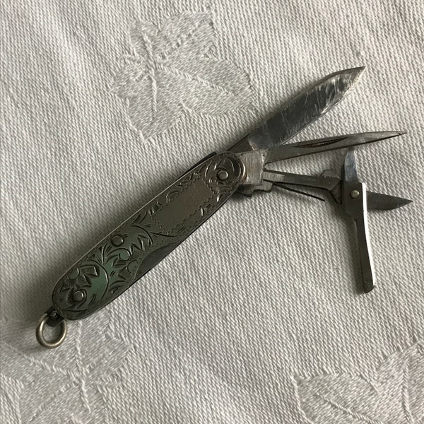 Silver Pocket Knife - Etsy