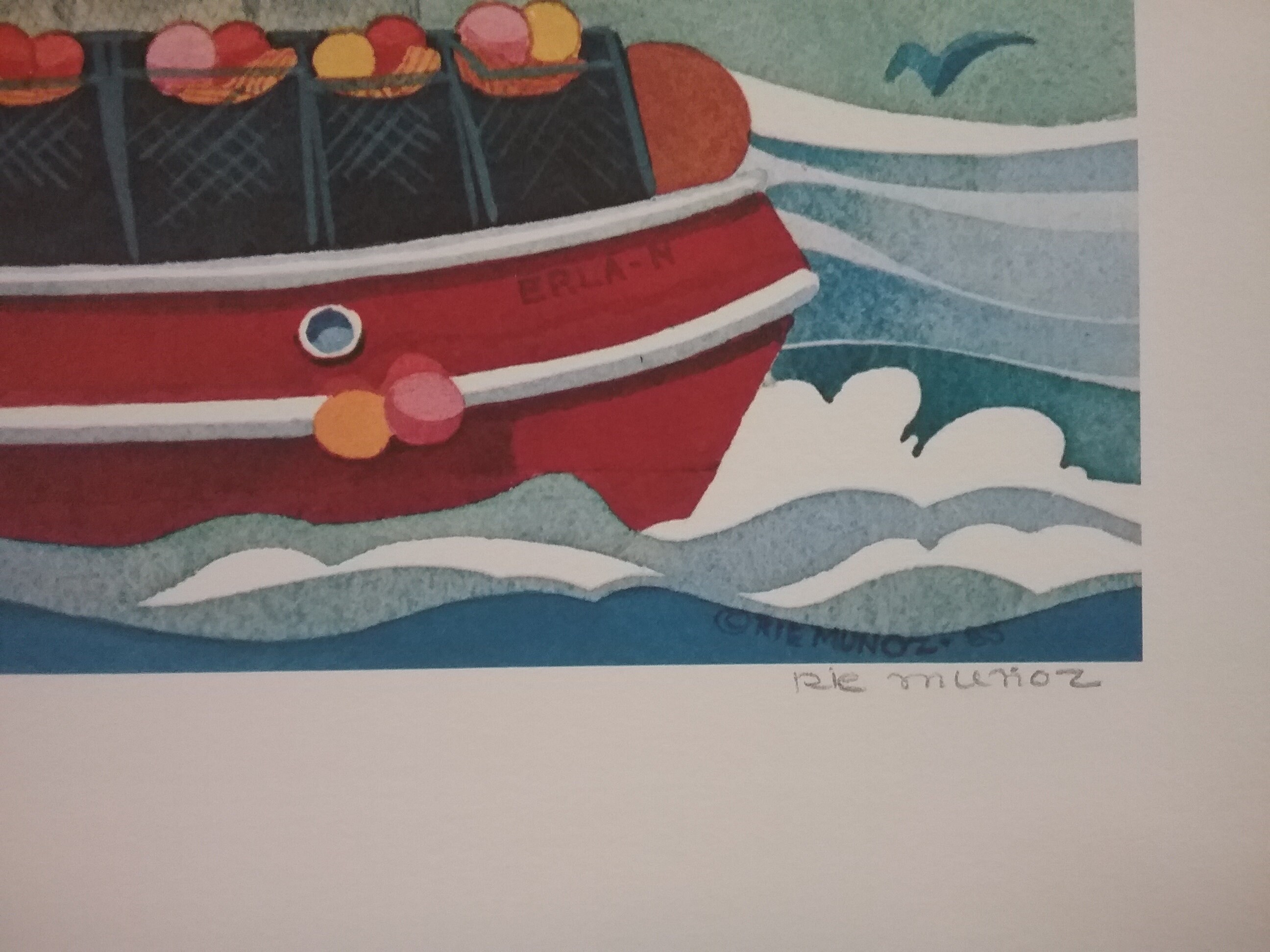RARE! Rie Munoz Hand-signed & Numbered Artist's Proof Edition "crabber ...