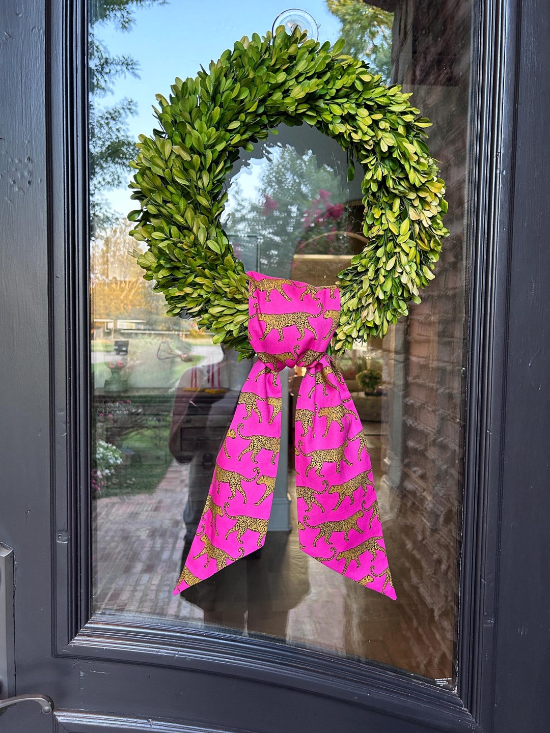 Wreath Sash “ Hot Pink Leopard” - Etsy
