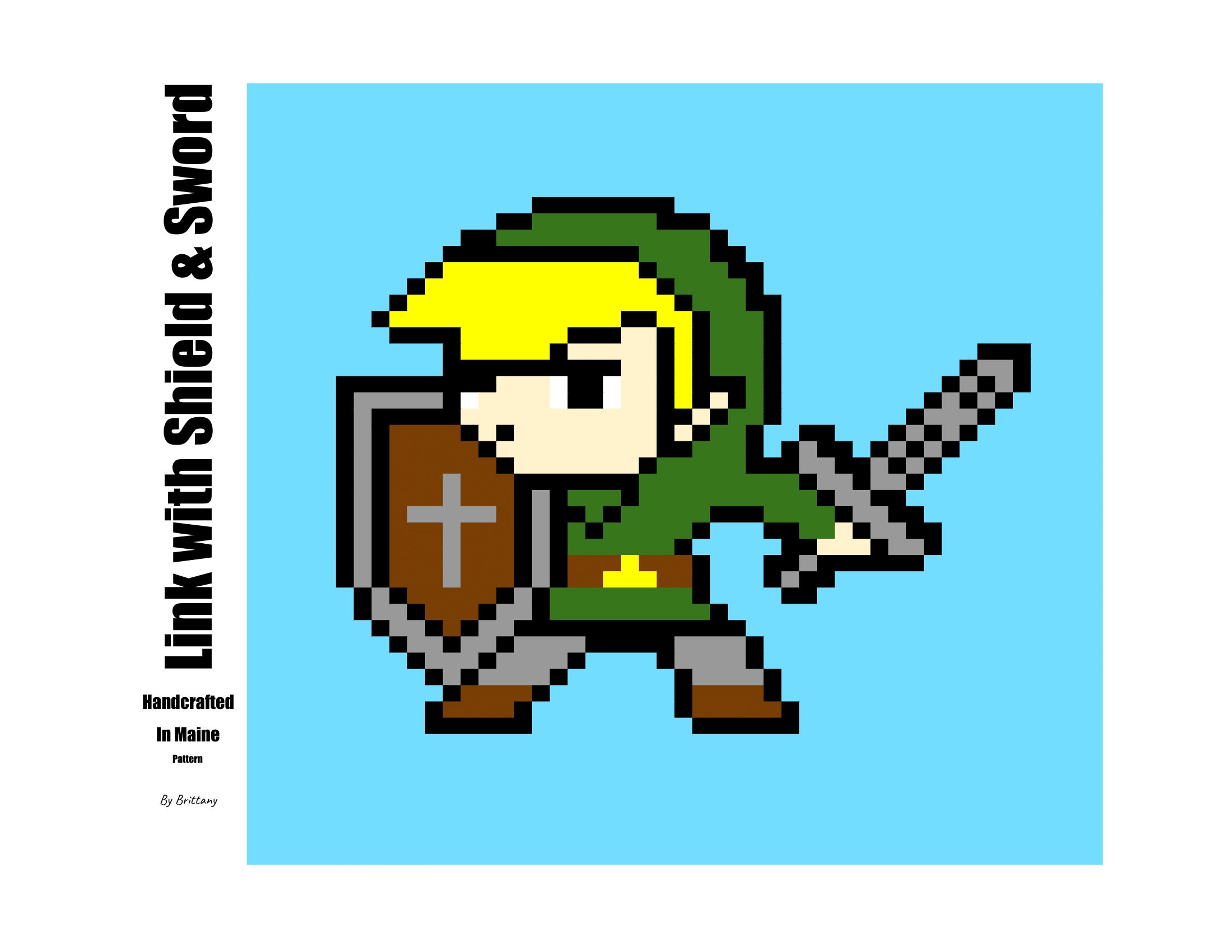 Link With Shield and Sword C2C Crochet Blanket Graphgan Pattern - Etsy
