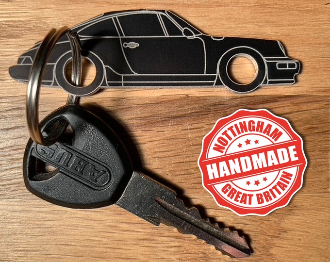 Porsche 911 964 Matte Black Anodised Aluminium Car Keyring - Etsy