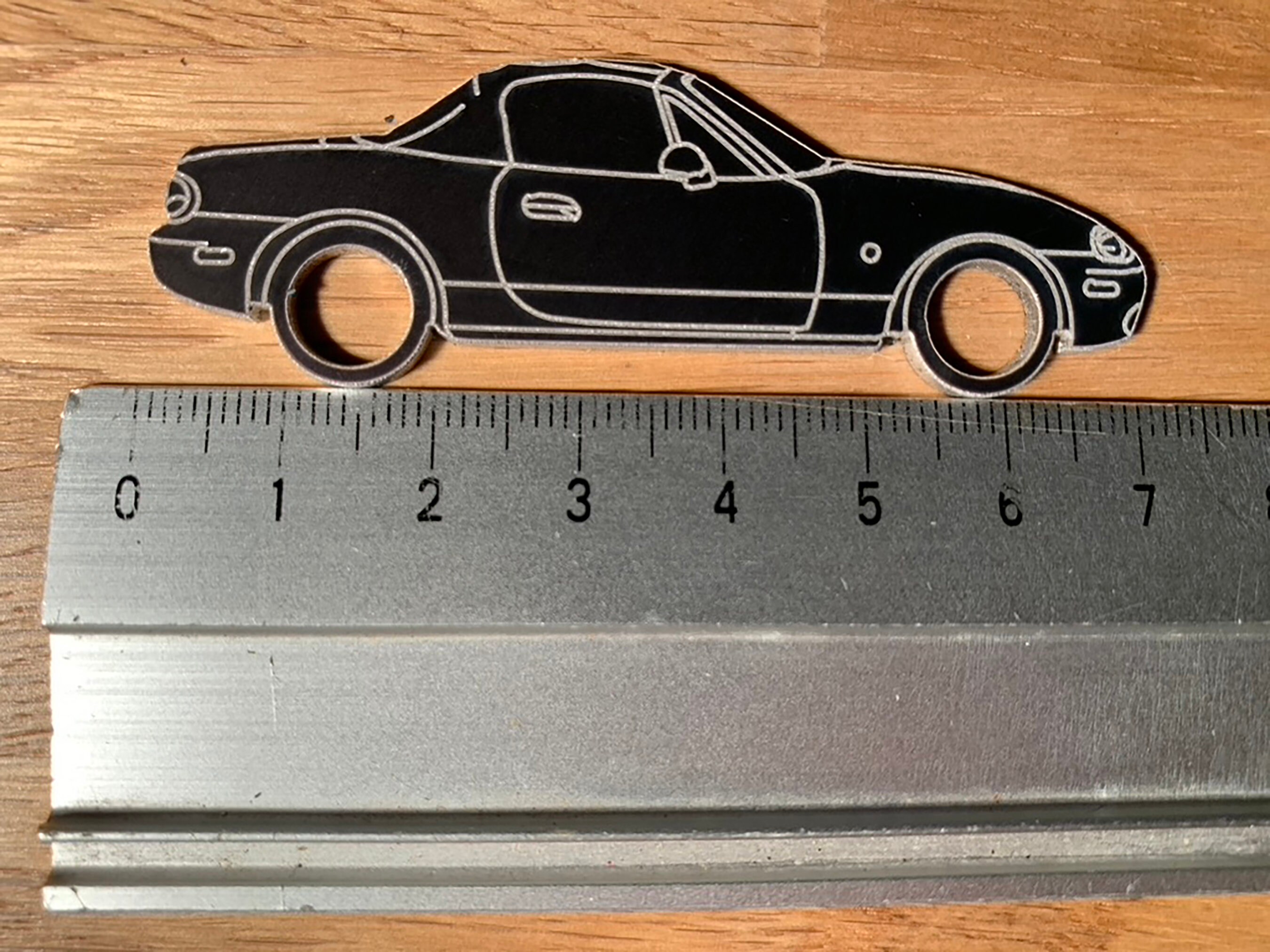 Mazda Miata MX5 NB Mk2 Matte Black Anodised Aluminium Car Keyring - Etsy