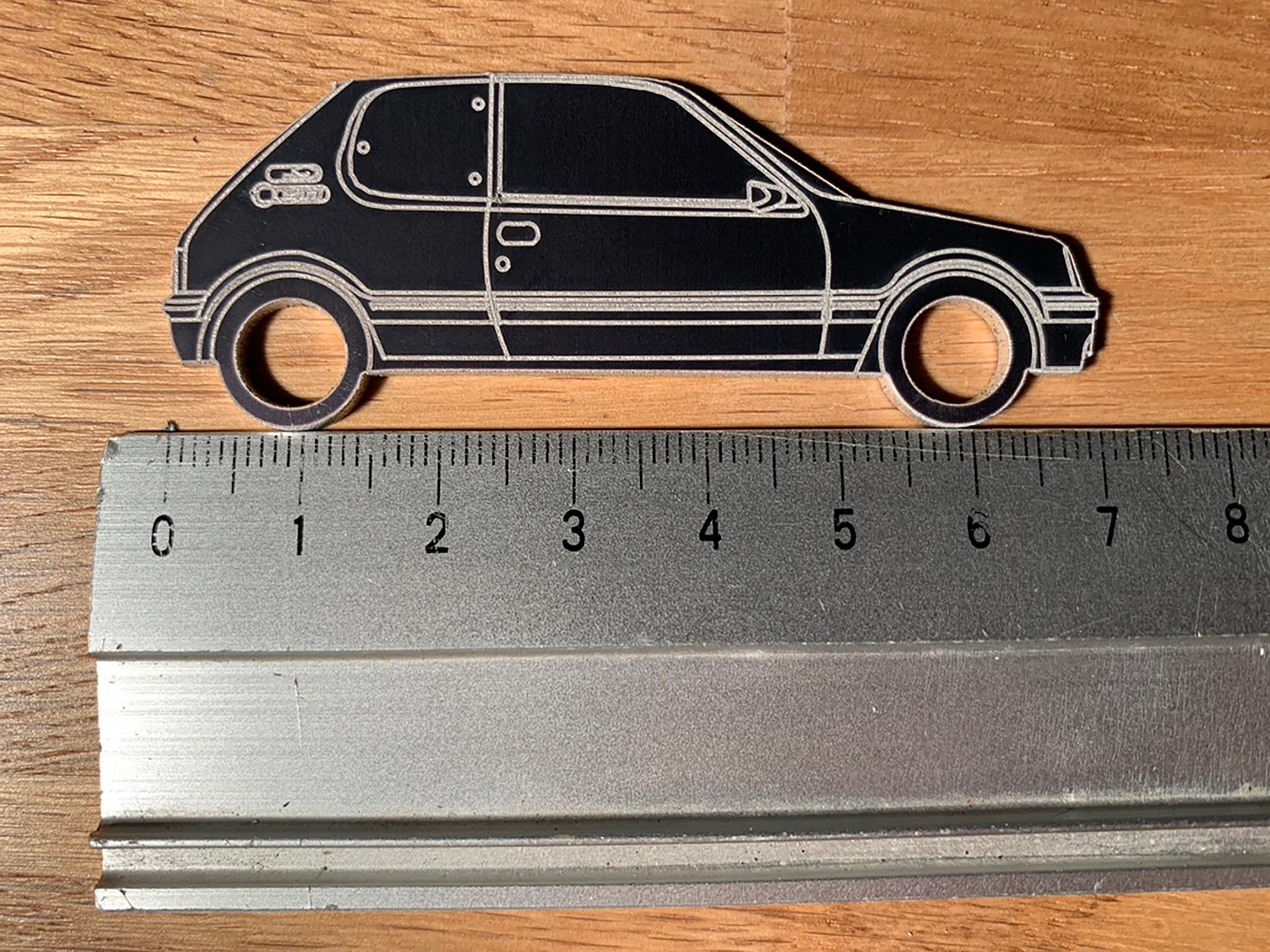 Peugeot 205 GTI Matte Black Anodised Aluminium Car Keyring - Etsy