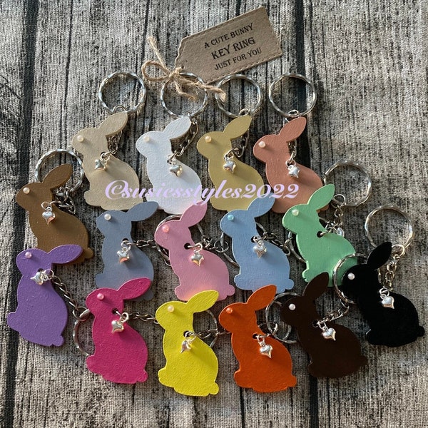 Bunny Keyring - Etsy