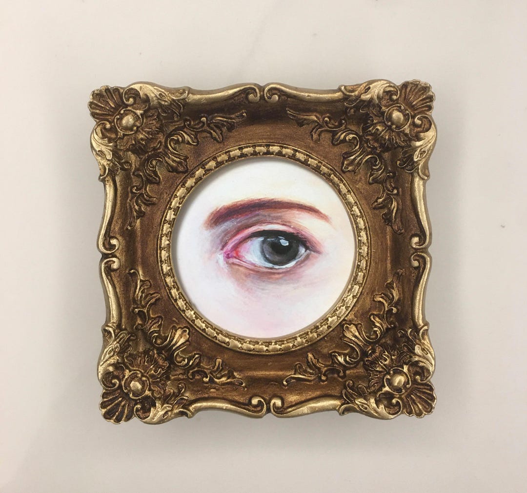 Print—framed Lover’s Eye Art From My Original Painting,small Wall Decor ...