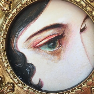 Original Hand Painted Lover's Eye Art:framed Small Painting - Etsy