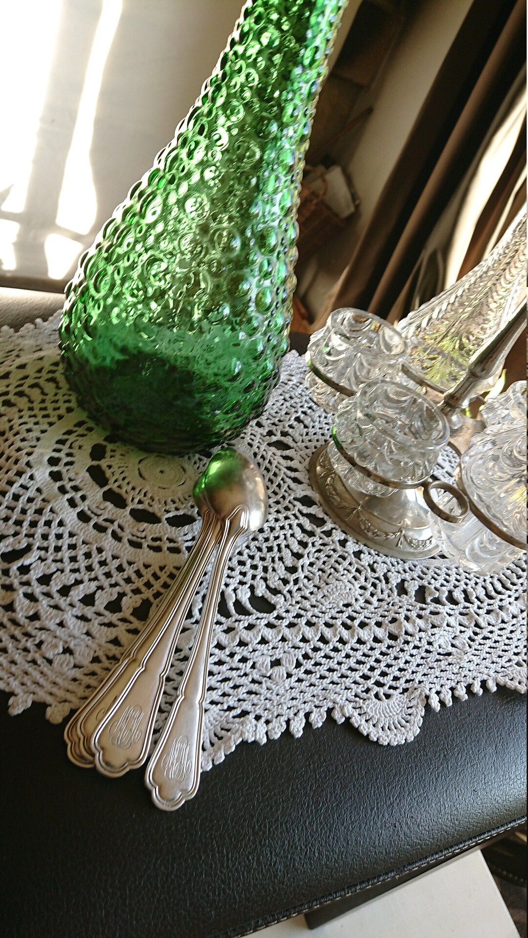 Karaf fles Empoli Glas ITALIË 60'S / Vintage decoratie / Karaf met ...