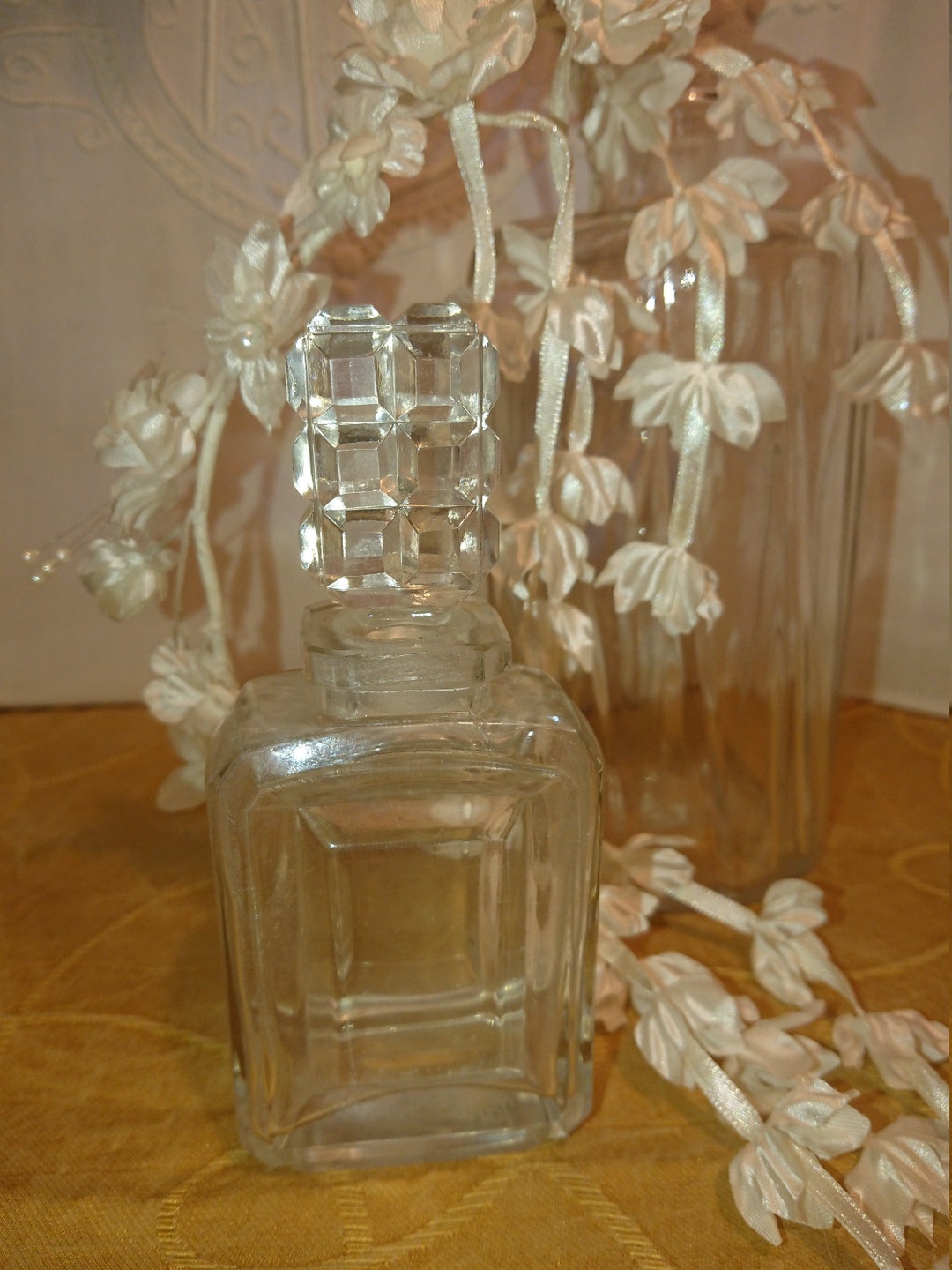 Jane Oxford Perfume Bottle, French Glass Fragrance Bottle, 20s / Shabby ...