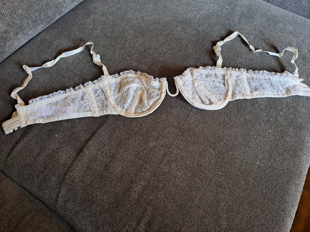 Underwire Bra LEJABY White Lace Bustier Woman 1960 France / Fine Retro ...