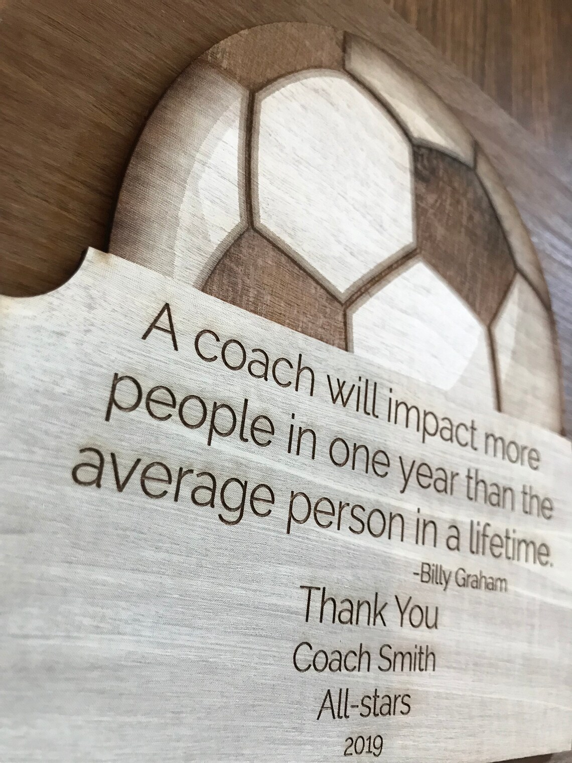 Soccer Coach Plaque Soccer Thank You Award Soccer Player - Etsy