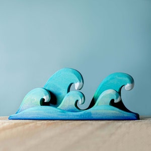 Montessori Wooden Water Waves Toy With Safe Paint | Non-toxic - Etsy