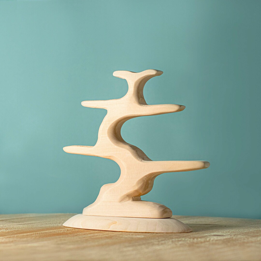 Montessori Wooden Bird Tree | Handmade Waldorf Toy for Educational Play ...