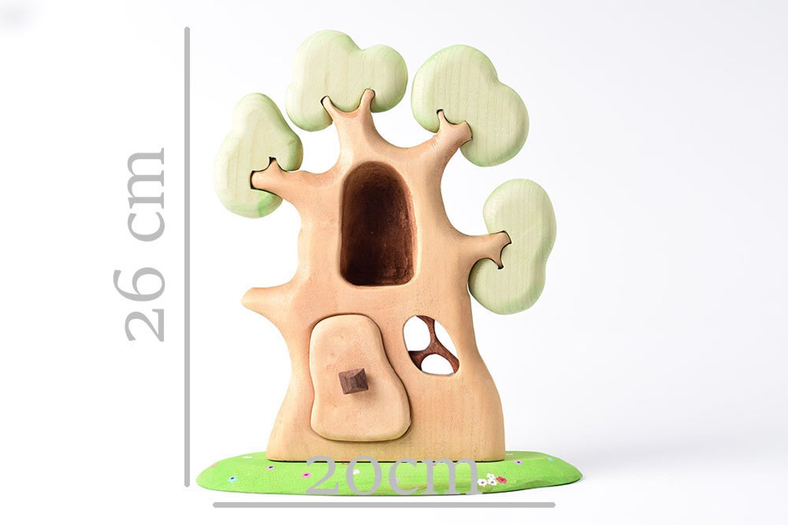 Waldorf Wooden Fairy House Handcrafted Tree House Wooden | Etsy