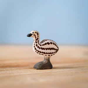 Emu Family Set | Montessori-inspired Wooden Figures | Handcrafted ...