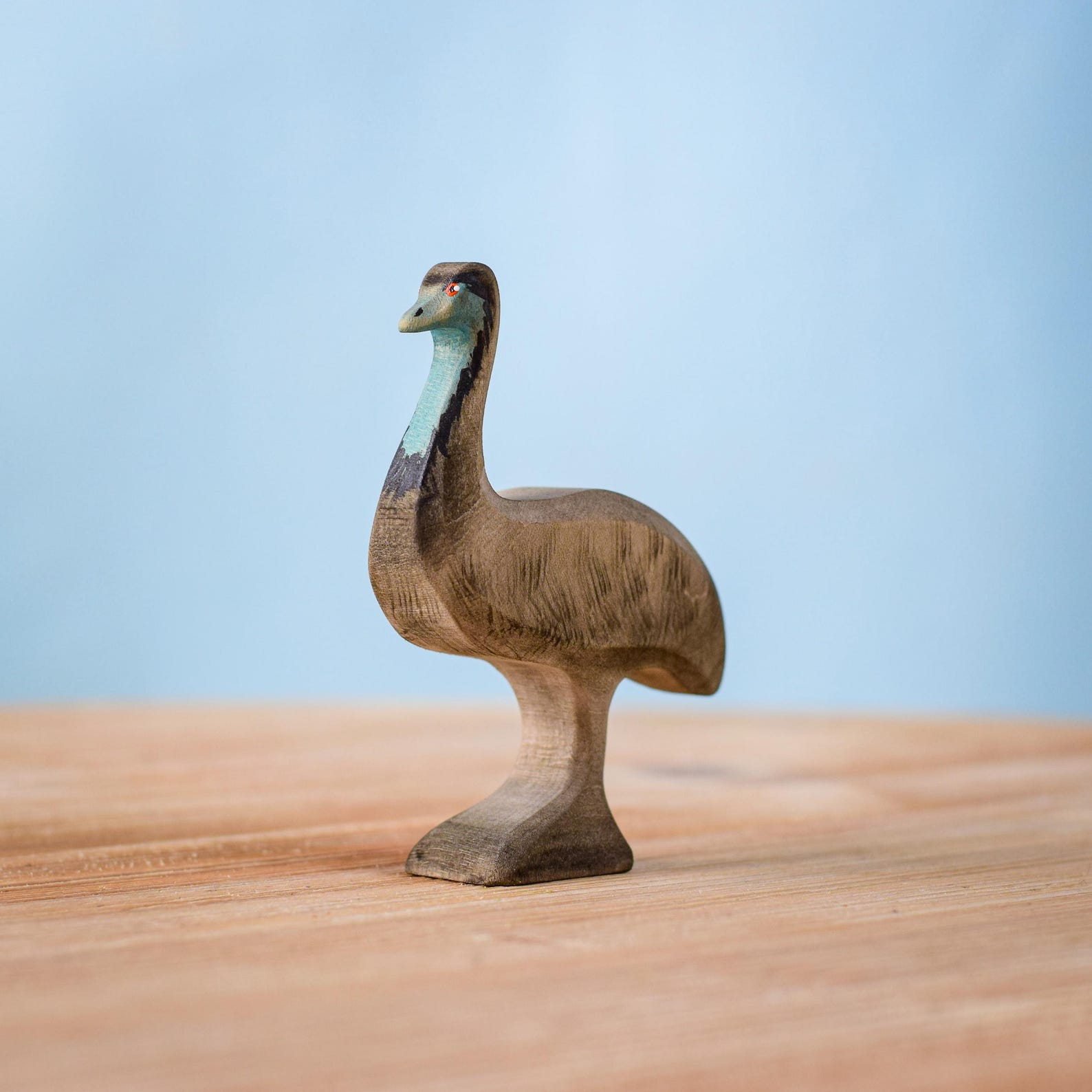 Emu Family Set | Montessori-inspired Wooden Figures | Handcrafted ...