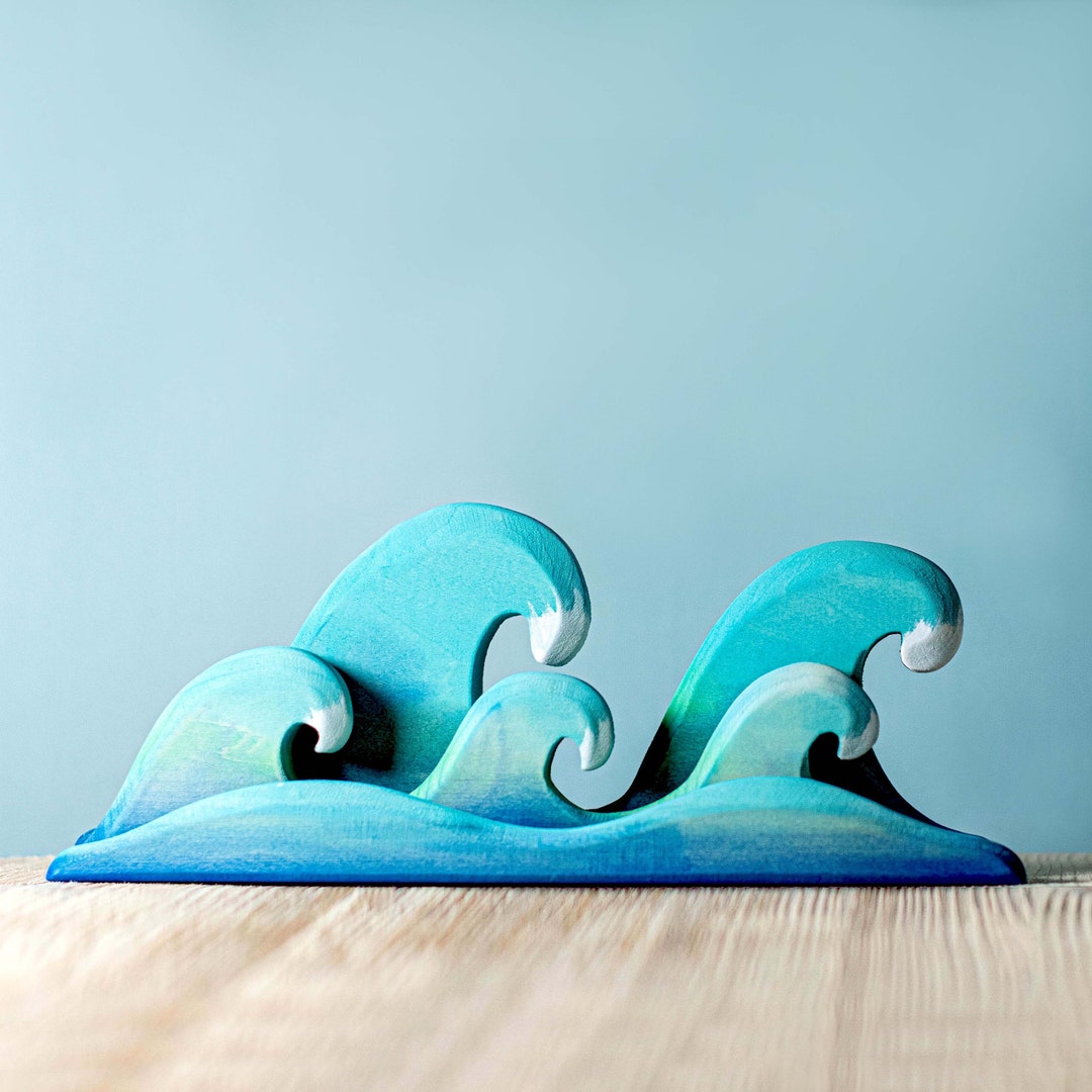 Montessori Wooden Water Waves Toy With Safe Paint | Non-toxic - Etsy