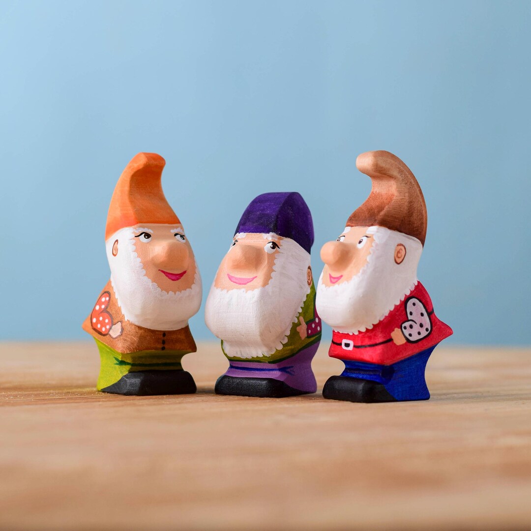 Dwarf Figurines | Montessori Magic Wooden Toy for Imaginative Play ...